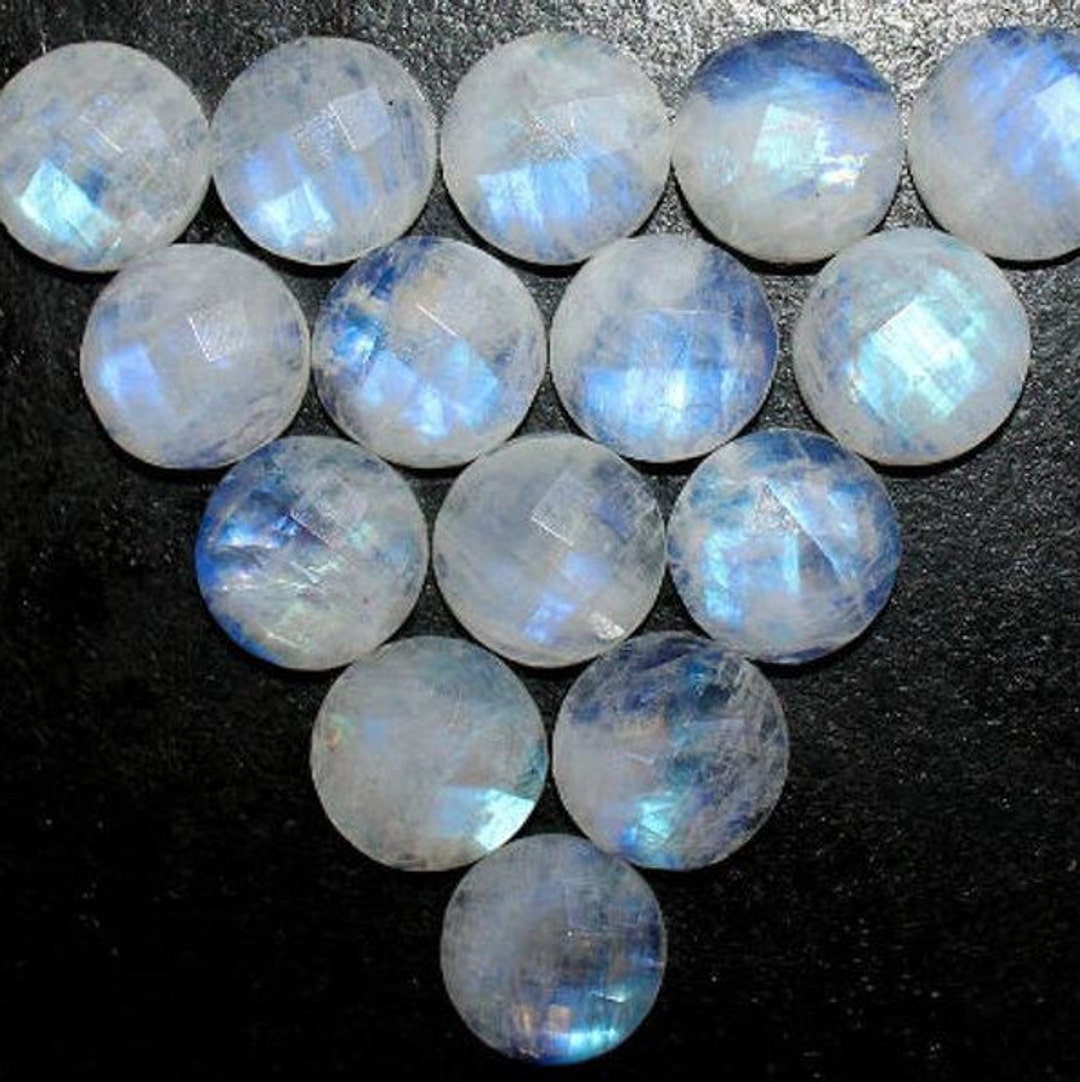 6 Mm to 20 Mm Rainbow Moonstone Round Multi Fire Wholesale Lot Rose Cut ...
