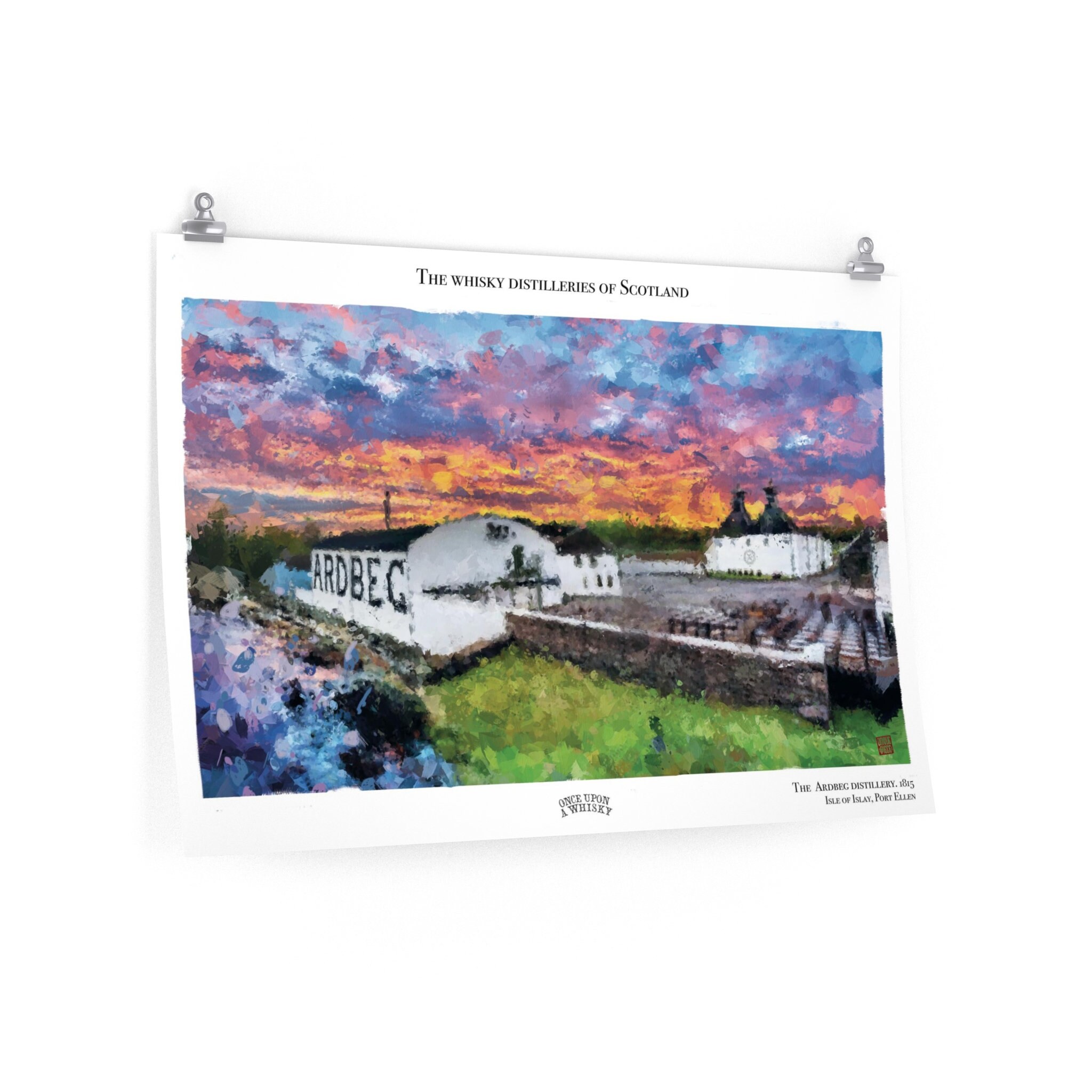 Whisky Poster Ardbeg Distillery Print Isle of Islay Wall Art Scotch ...