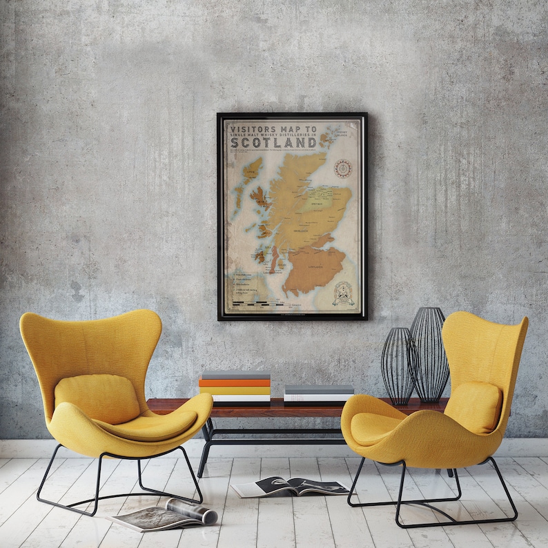 Scottish Map to Single Malt Whisky Distilleries Whisky - Etsy UK