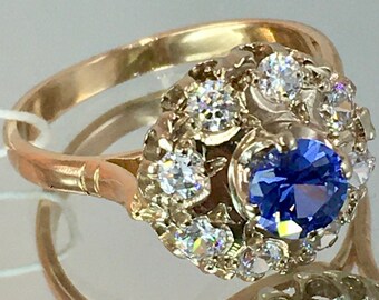 Blue Corundum Ring - Etsy