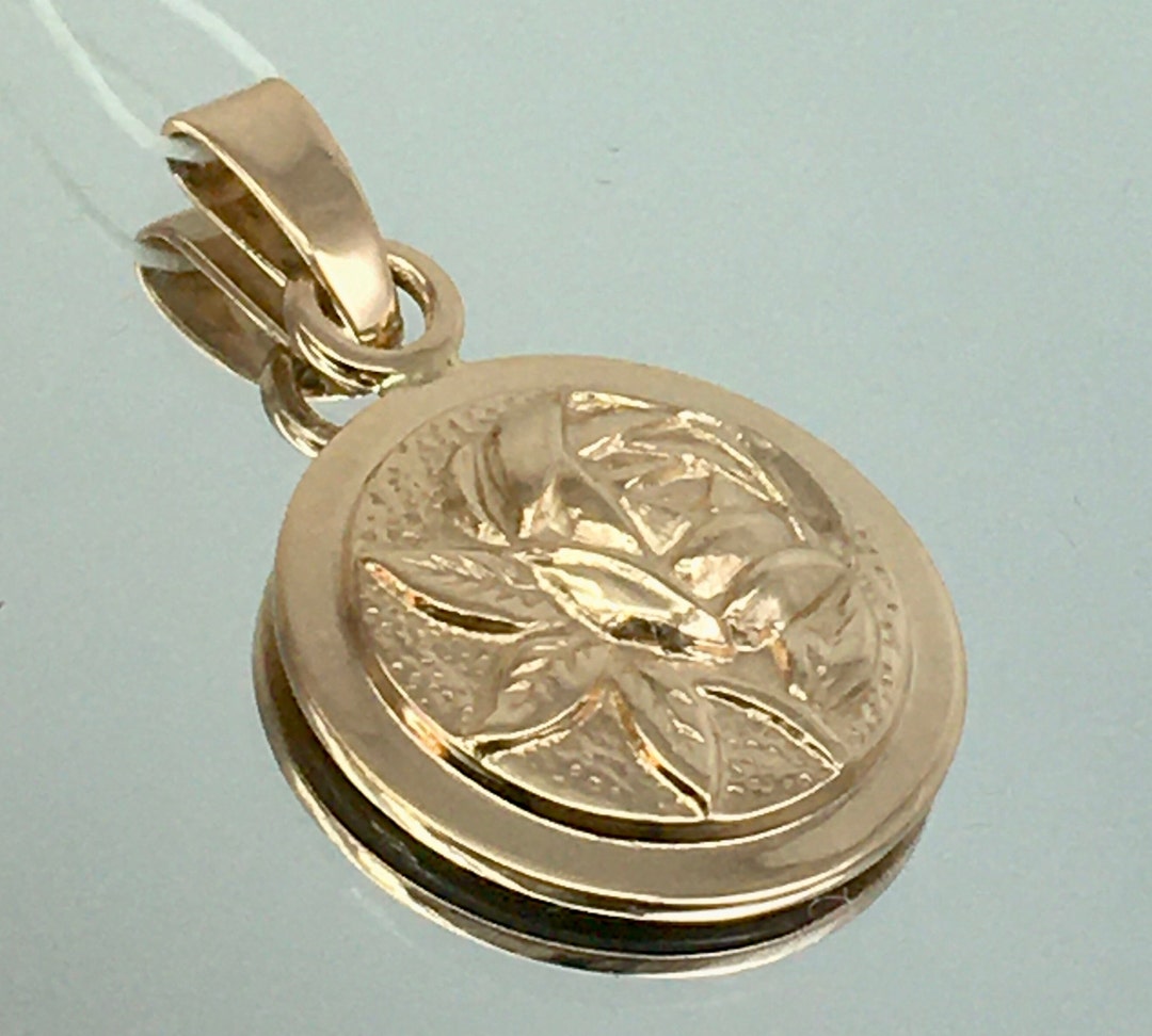 Rare Vintage Original Solid Rose Gold Pendant rose 583 14K, Rose Gold ...