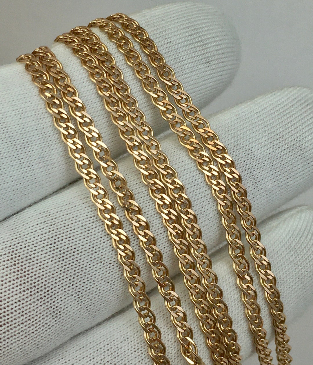 Vintage Original Chic Solid Rose Gold Chain 55 Cm 14K 585, Solid Rose ...