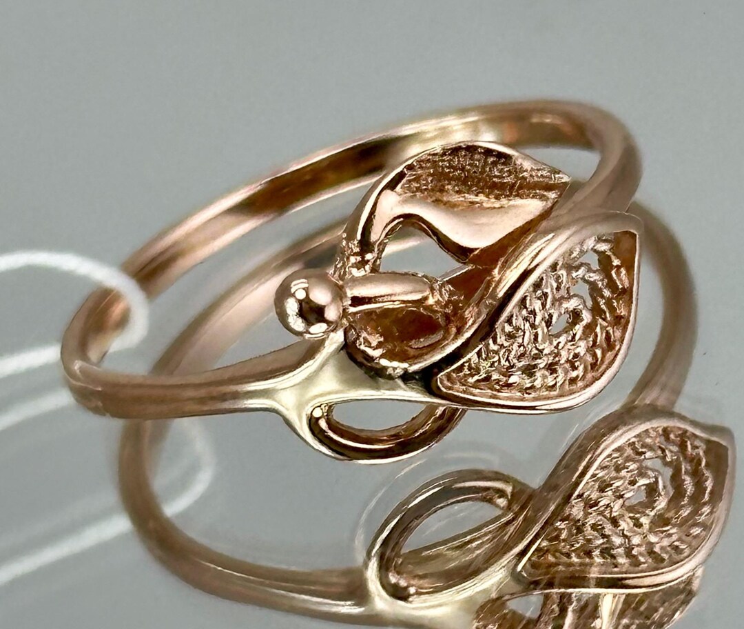 Vintage Original Solid Rose Gold 583 14K, Original Solid Rose Gold Ring ...
