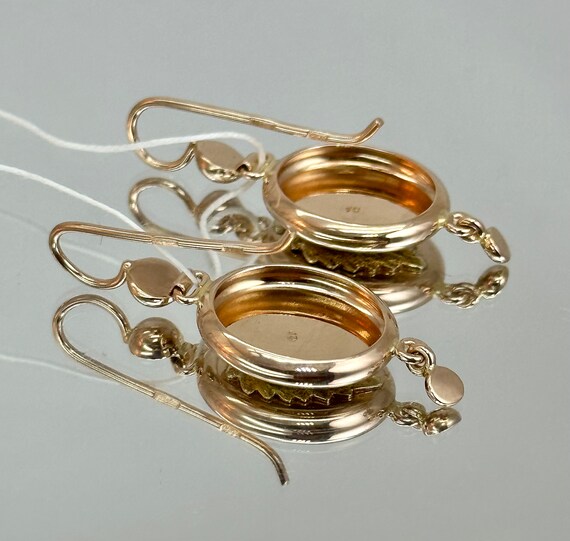 Rare Vintage Original Rose & Yellow Gold Earrings "Sa… - Gem