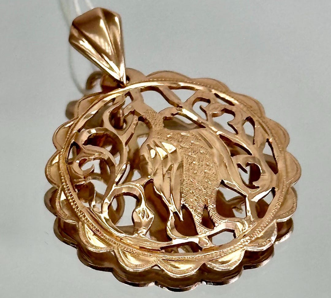 Rare Vintage Original Rose Gold Pendant 'bird Phoenix 583 14K, Solid ...