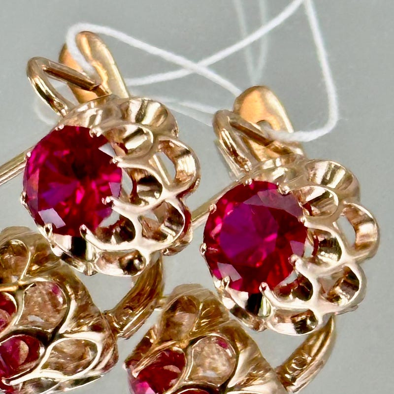 Russian Ruby Jewelry - Etsy