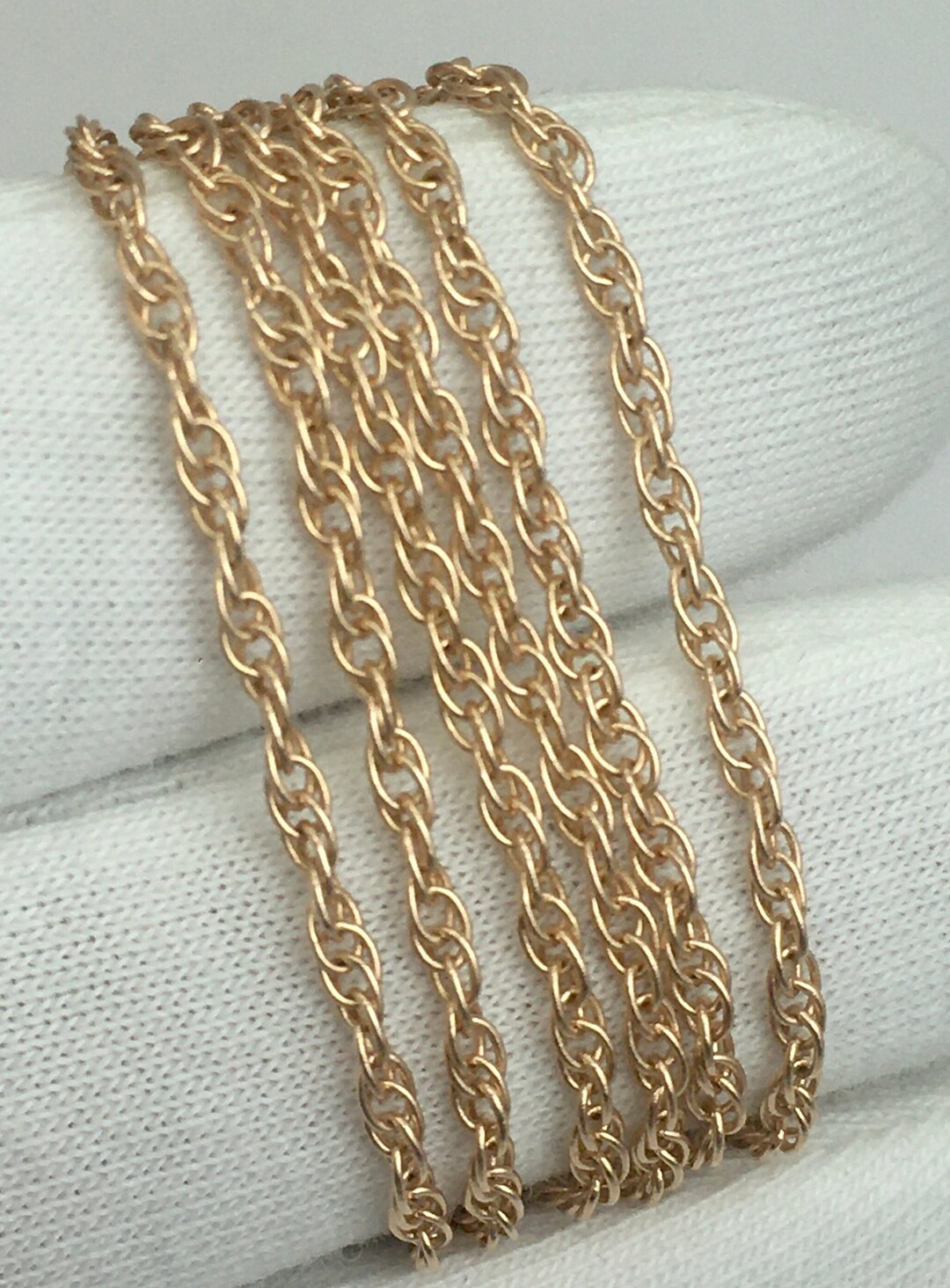 Vintage Original Chic Solid Rose Gold Chain 55 Cm 14K Star 583, Solid ...