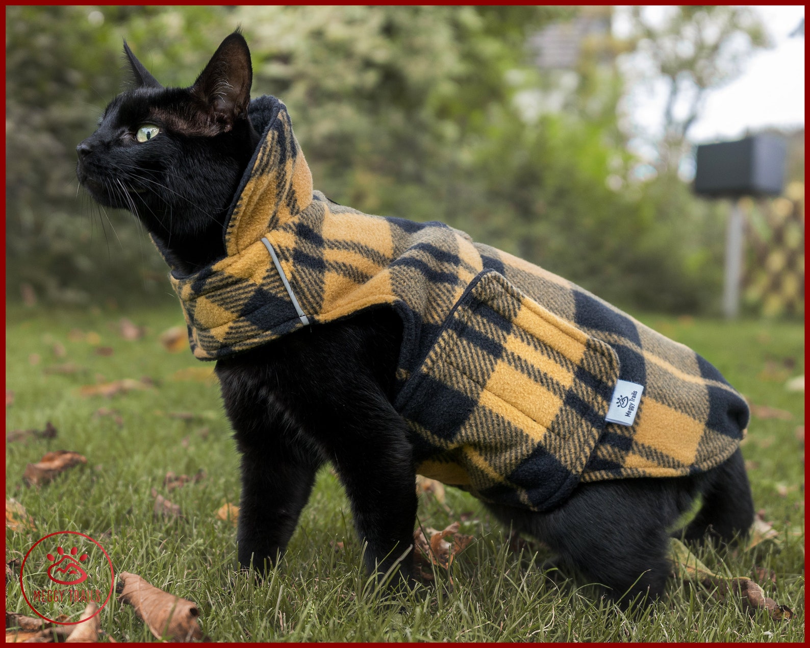 Plaid Fleece Cat Winter Jacket: Double Layer Polar Fleece - Etsy UK