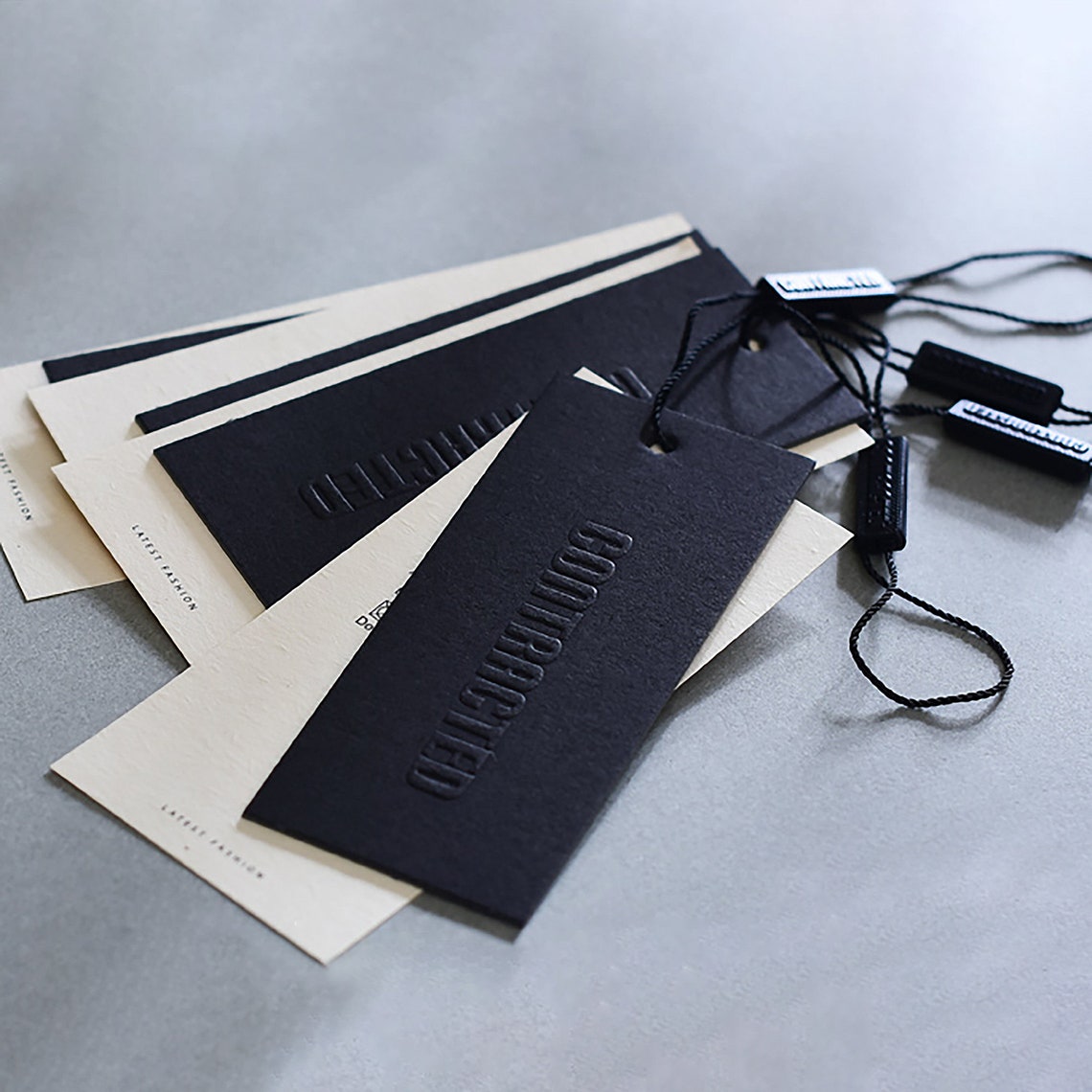 500 Custom Hang Tags Embossing Clothing Hang Tags Black - Etsy