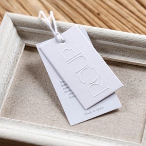 White Swing Tags Custom Logo 500pcs White Clothing Hang Tags Price Tags ...