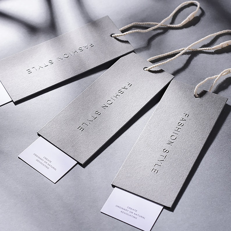 500 Custom Gray Hang Tags Embossing Hang Tags Paper Hang - Etsy