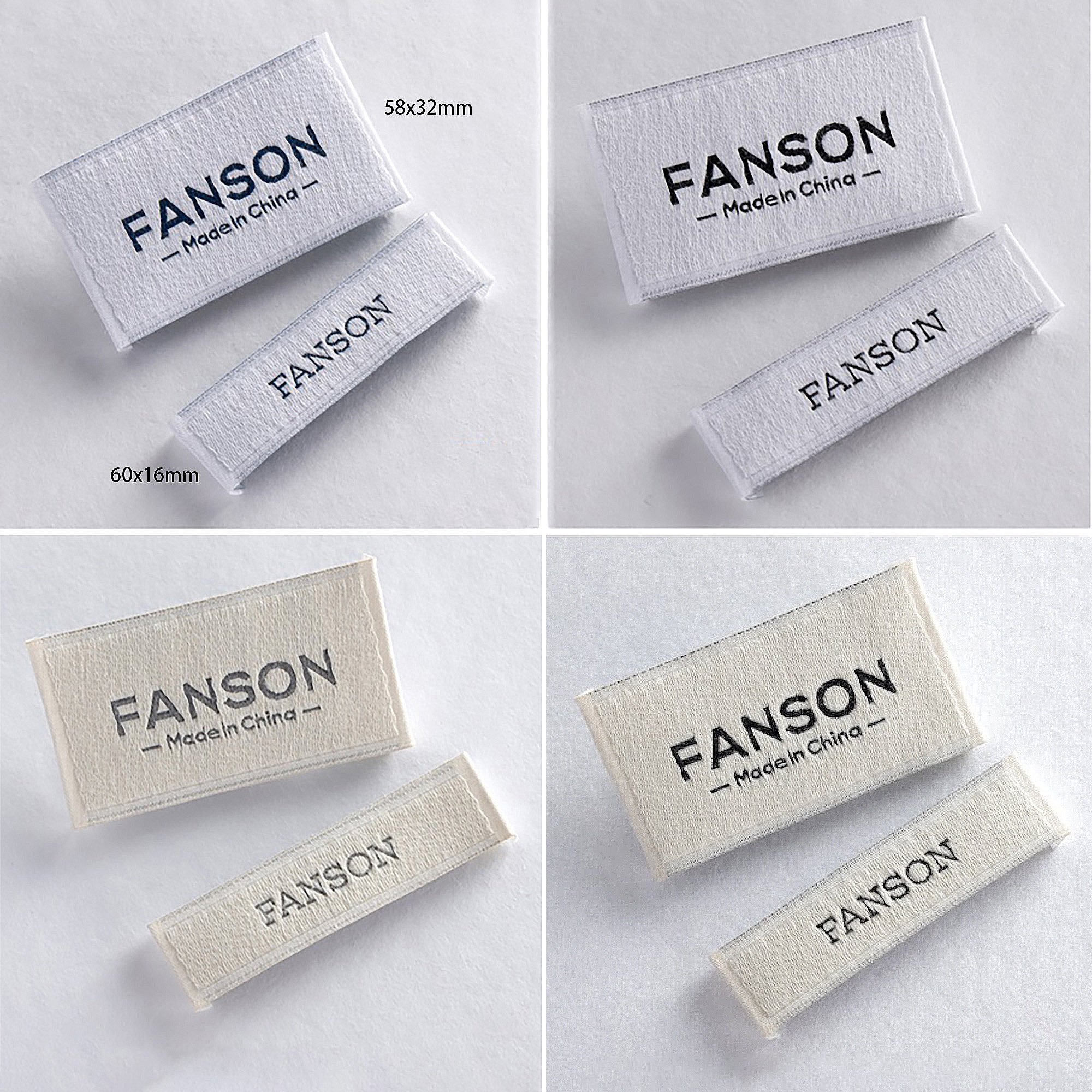 Custom Sew on Labels 1000pcs Collar Labels Cotton Woven Labels Soft ...
