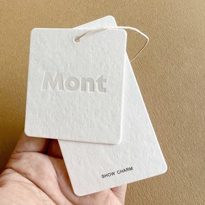 500 Custom Double Hang Tags, Clothing Hang Tags, Product Tags, Price ...