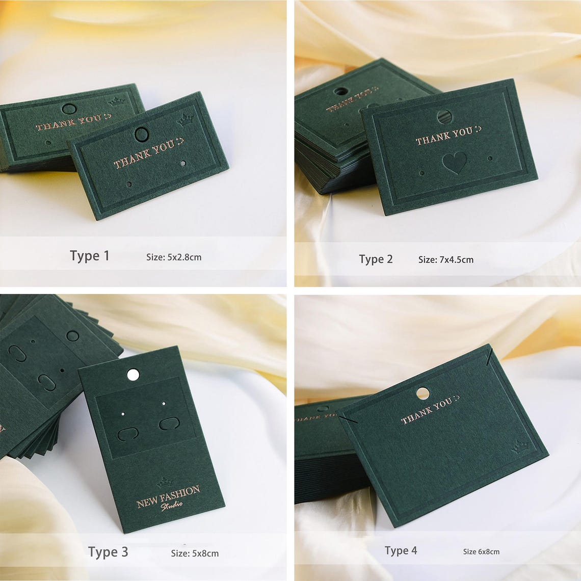 Custom Emerald Jewelry Display Cards 500 Pcs Wholesale Hair Clips Cards ...