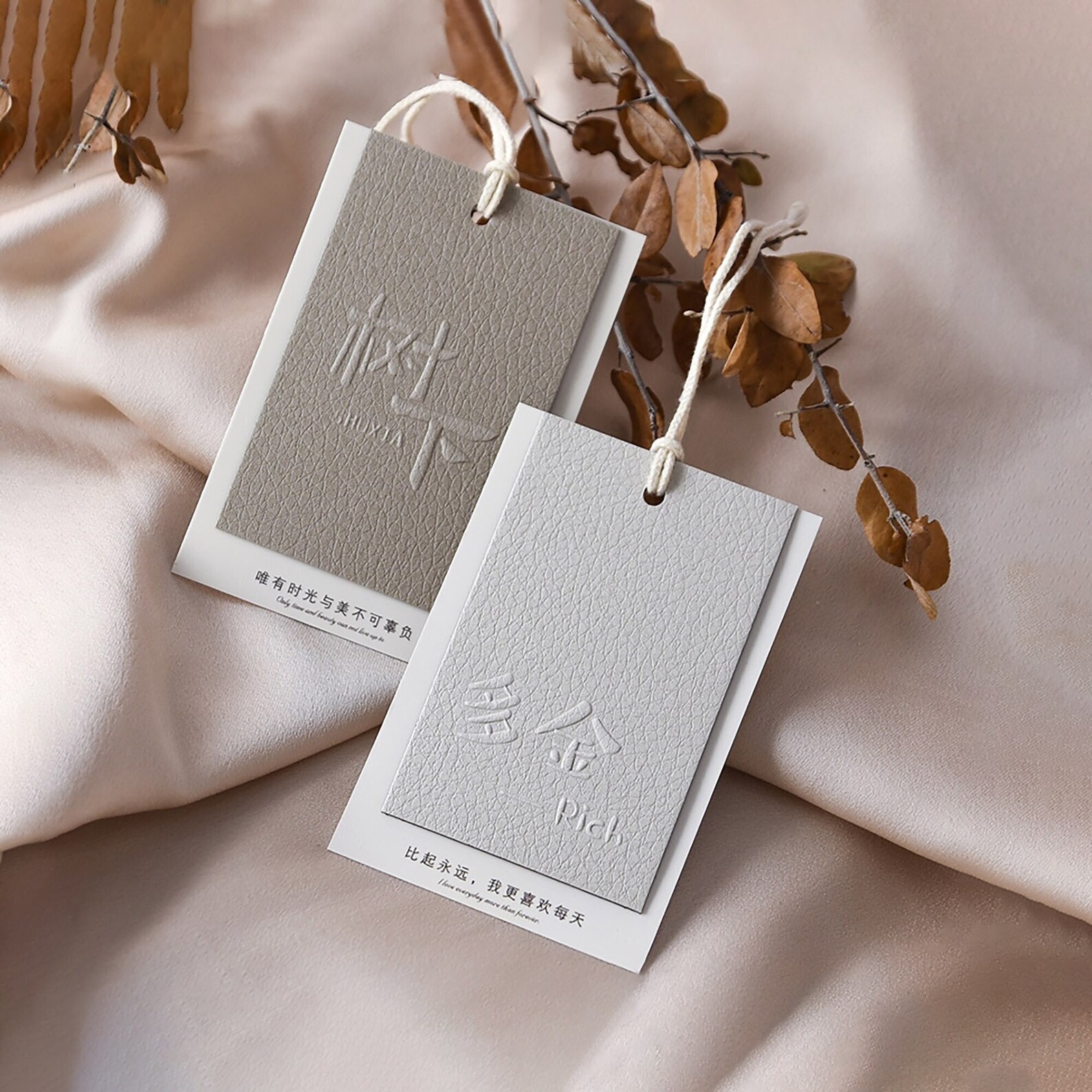 500pcs Embossed Hang Tags Custom Logo Clothing Tags, Hang Tags for ...