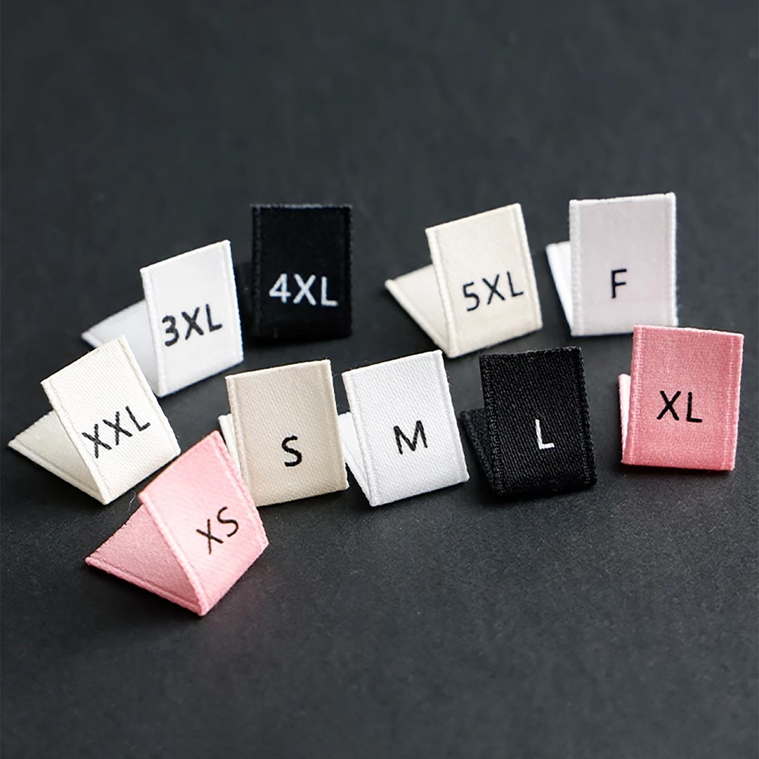 200pcs Size Labels Garment Accessary Sew on Labels Sewing Labels Custom ...