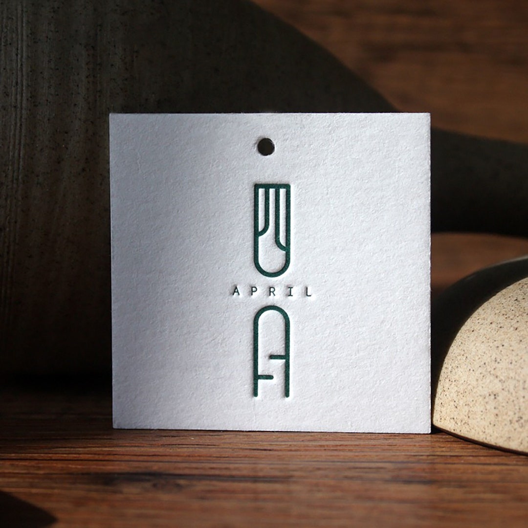 100pcs Custom Die Cut Hang Tags Wedding Hang Tags Letterpress Hang Tags ...