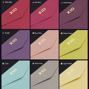 50pcs Gift Card Envelopes 7x10cm Custom VIP Card Envelopes 26 Colors ...