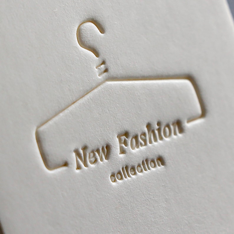 100 Custom Embossed Clothing Hang Tags Simple Swing Tags - Etsy