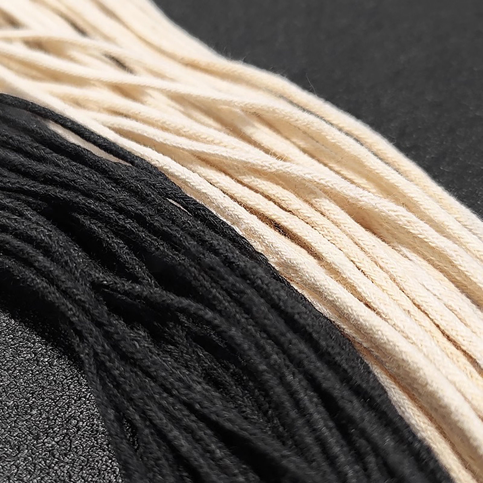 Cotton Strings 500 Pcs, White Cotton Strings, Beige Cotton Cords, Black ...