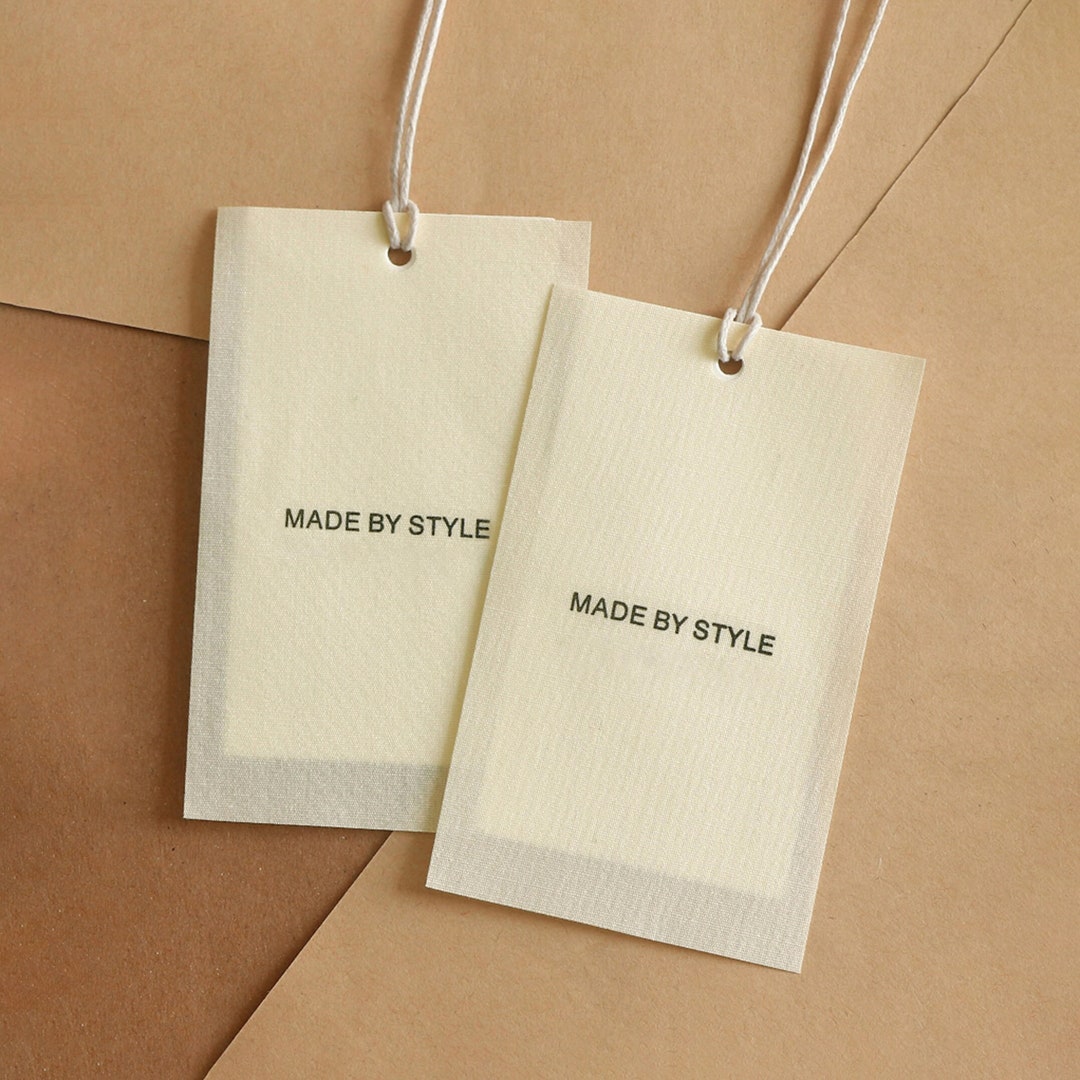 100 Custom Simple Hang Tags Canvas Swing Tags, Fabric Hang Tags for ...