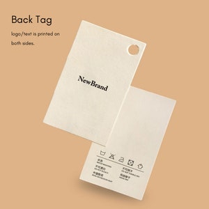 100-1000 Custom Clothing Hang Tags, Garment Tags, Double Tags ...