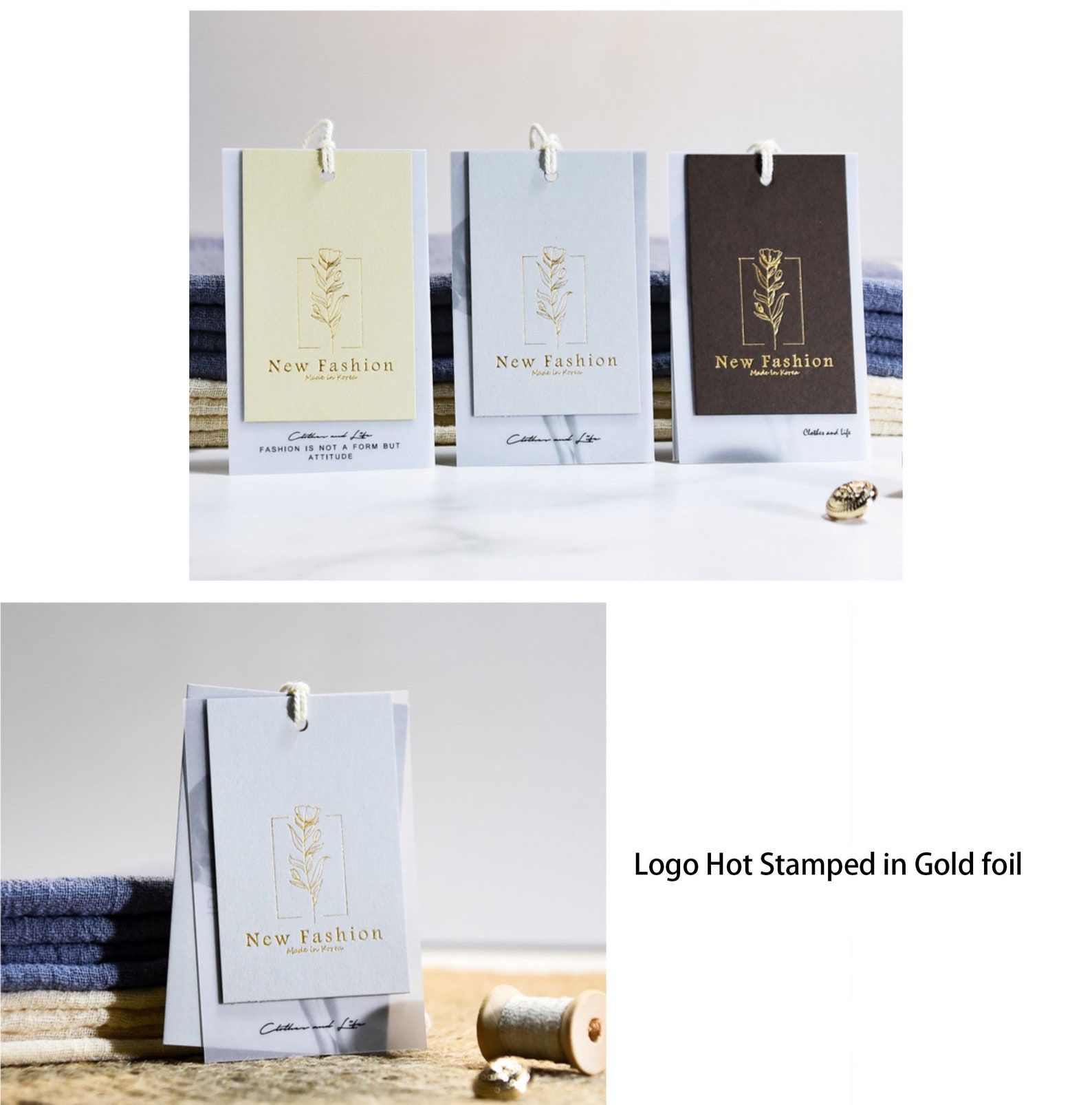 500 Custom Hang Tags for Clothing Personalized Clothing Swing - Etsy