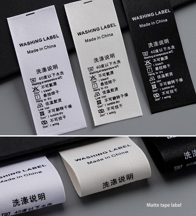 500 Custom Care Labels Clothing Wash Labels Sewing in Labels Sewing on ...