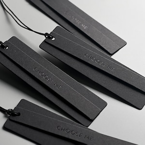 Slim Black Hang Tags Custom 1000 Sets Layer Black Swing Tags Simple ...
