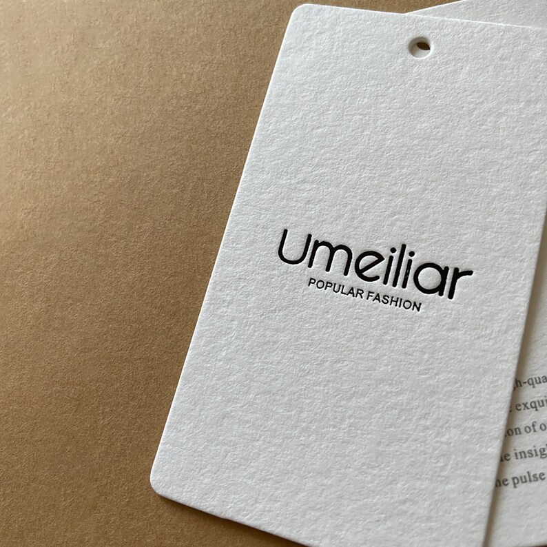 500 Custom Cotton Paper Hang Tags, Composed Clothing Hang Tags, Price ...