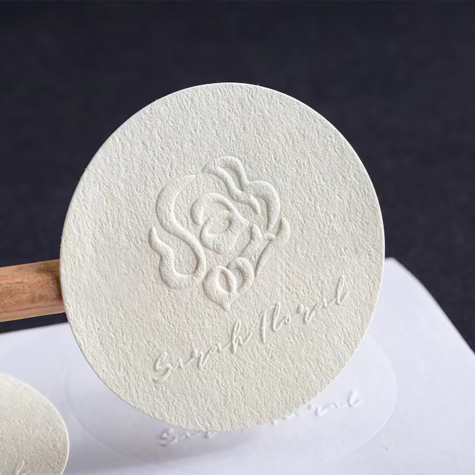 Embossed Sticker 3cm Custom Logo Blind Raised Embossing, Personalized ...