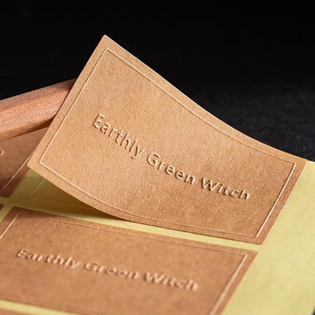 Custom Stickers Emboss Kraft Paper Stickers Die Cut Stickers Custom ...