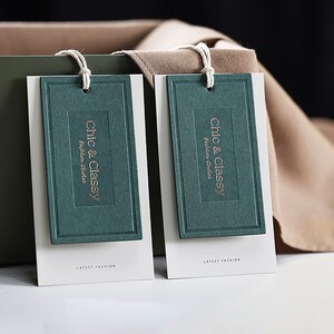 Custom Green Hang Tags 500 Pcs Swing Tags Clothing Hang Tags Custom ...