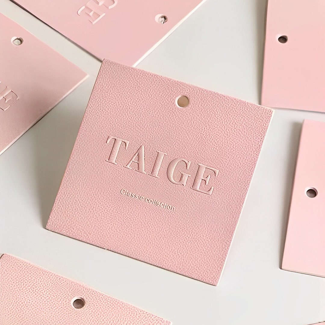 500pcs Pink Hangtags Custom Clothing Hang Tags, Embossed Hang Tags,eco ...