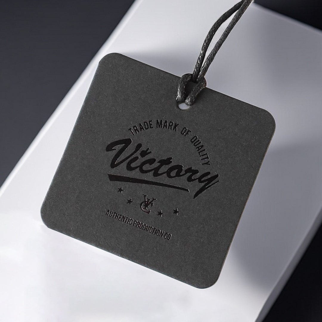 1000 Custom Hang Tags Matte Black Thick Cardboard Hang Tags Clothing ...