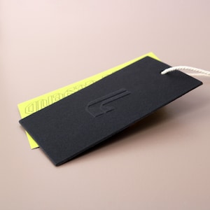 Custom Double Hang Tags 500 Sets Embossed Black Hang Tags Clothing Hang ...