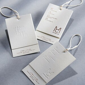 500 Custom Cotton White Hang Tags, Clothing Hang Tags, Price Tags ...