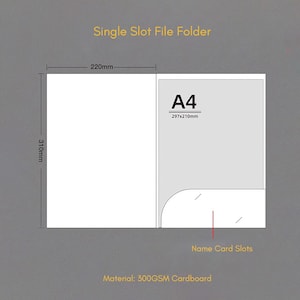50pcs Custom Document Folder, File Folder, Tab Folder, Catalog Sleeve ...