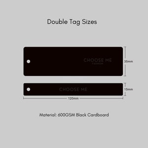 Slim Black Hang Tags Custom 1000 Sets Layer Black Swing Tags Simple ...