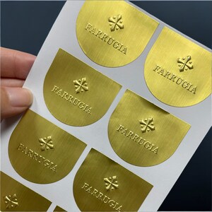 Custom Embossed Stickers, Gold Foil Stickers, Personalized Stickers ...
