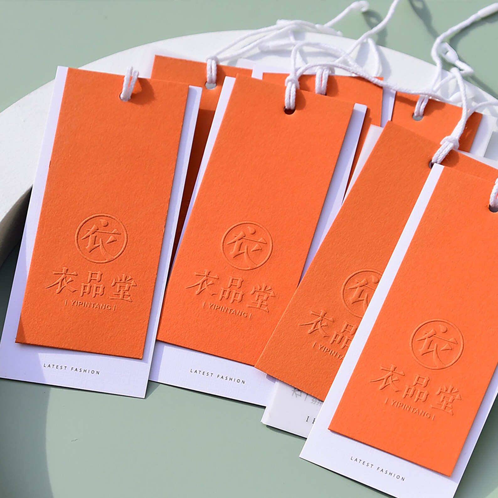 500 Custom Price Tags Orange Hang Tags Embossed Paper Hang - Etsy