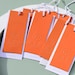 500 Custom Price Tags, Orange Hang Tags Embossed Paper Hang Tags, Swing ...