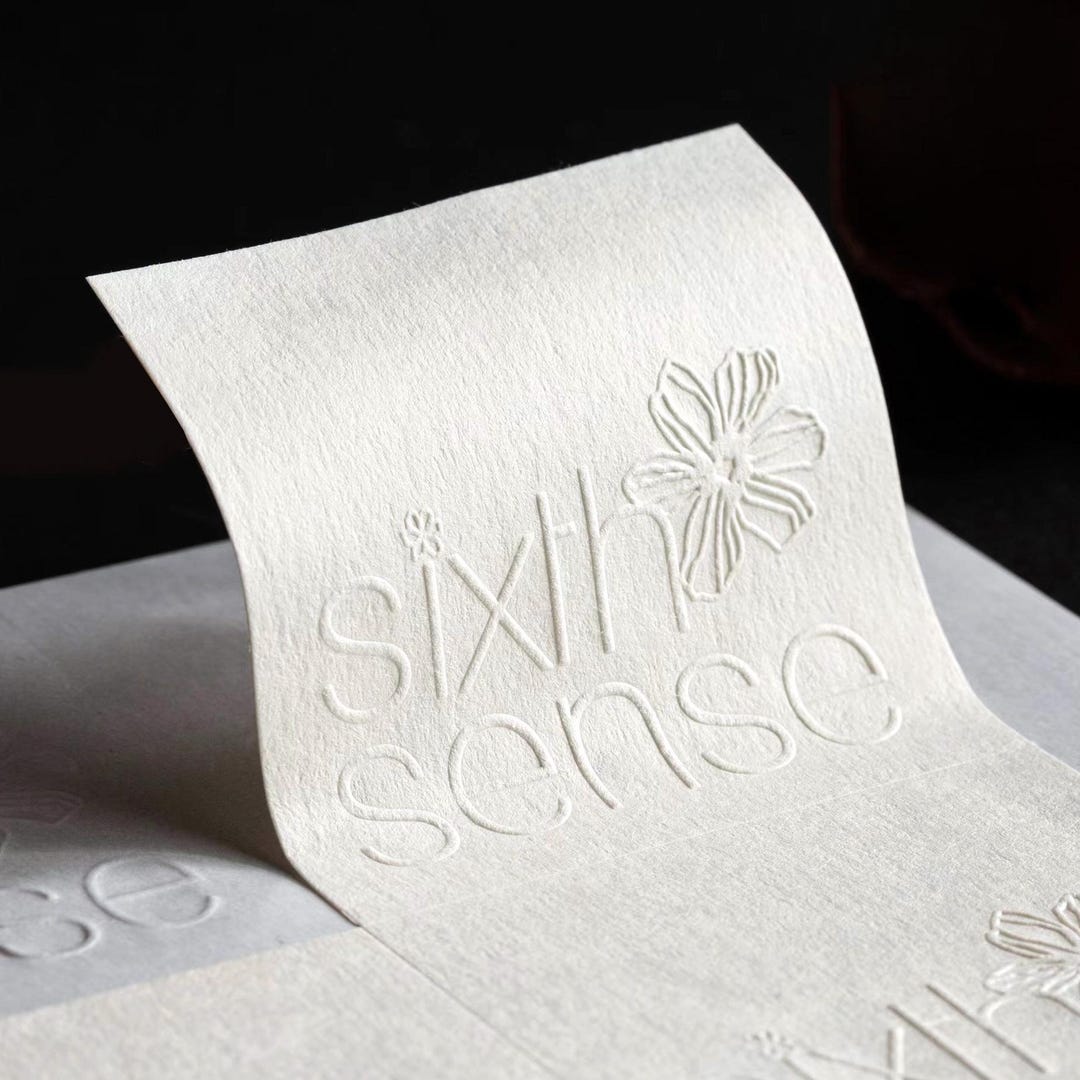 Embossed Sticker 3cm Custom Logo Blind Raised Embossing, Personalized ...