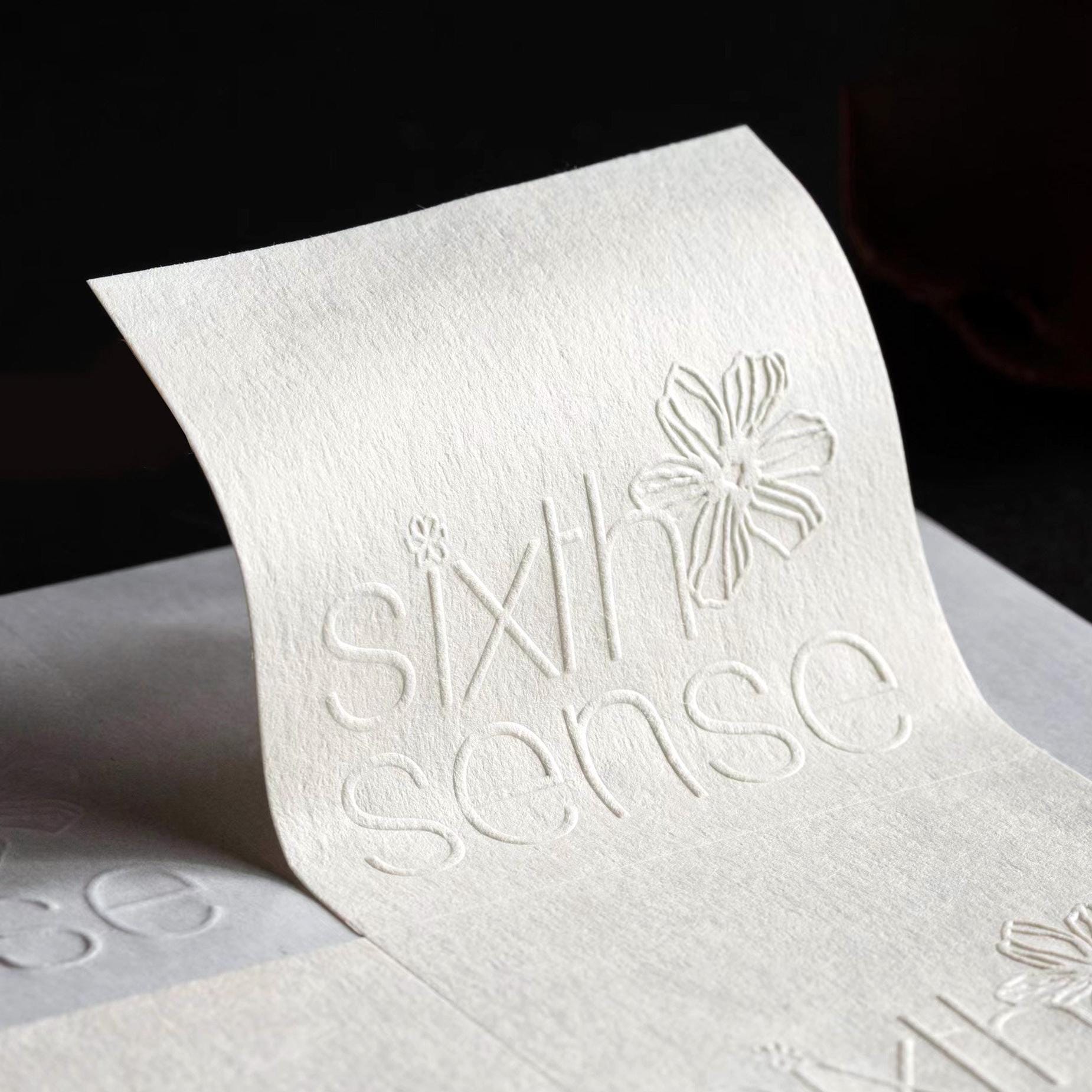 Embossed Sticker 3cm Custom Logo Blind Raised Embossing, Personalized ...