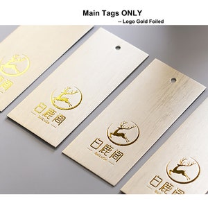 500 Custom Brushed Light Gold Hang Tags for Clothing, Women Dress Hang ...