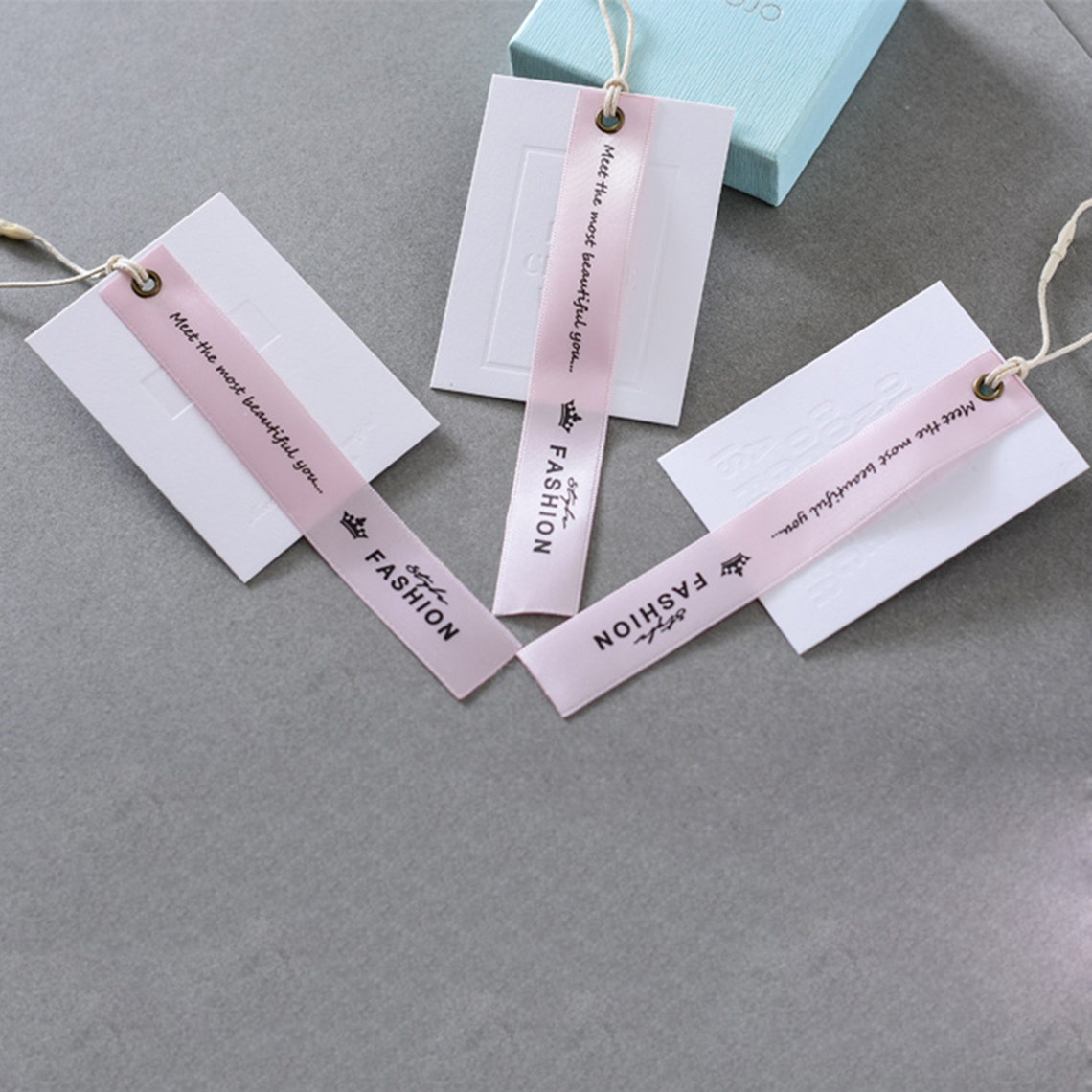 1000 Custom Ribbon Tags, Custom Clothing Hang Tags With Eyelet, Ribbon ...