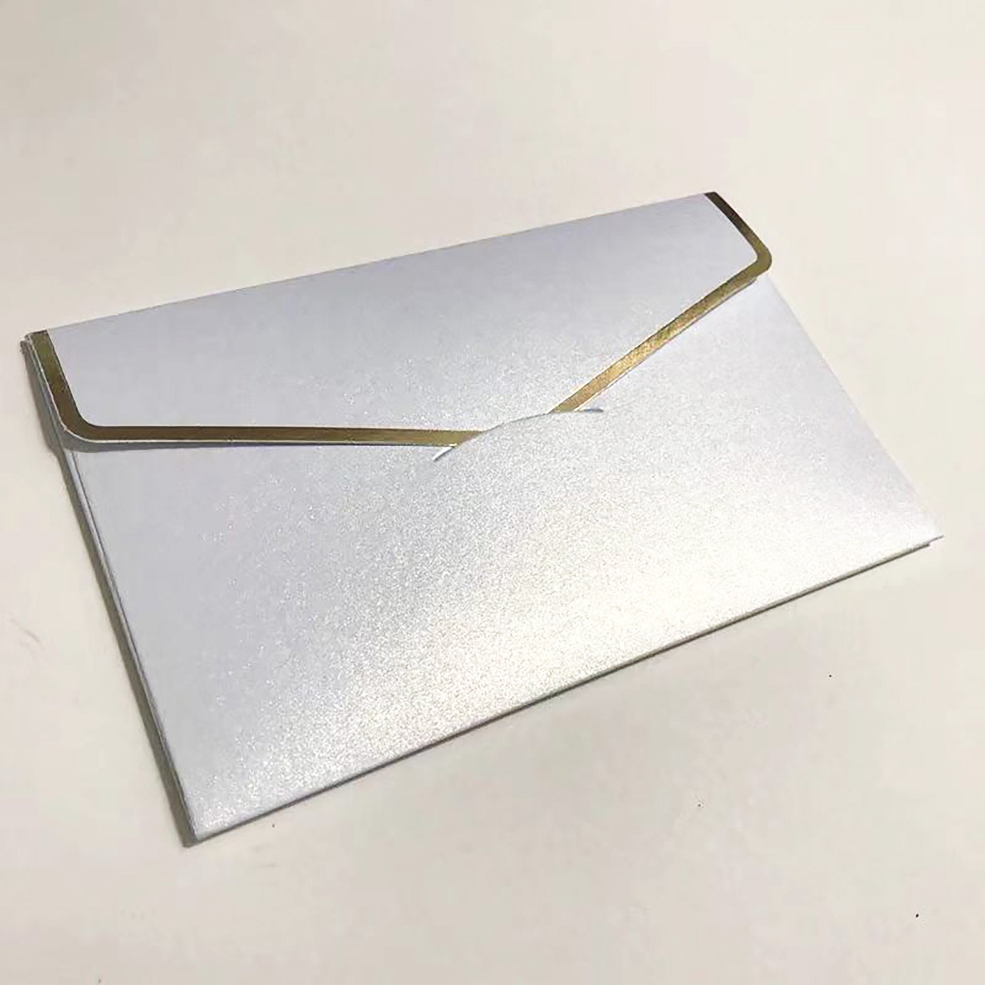 50pcs Custom Gold Rim Envelopes 22x11cm Custom Invitation Envelopes 8 ...