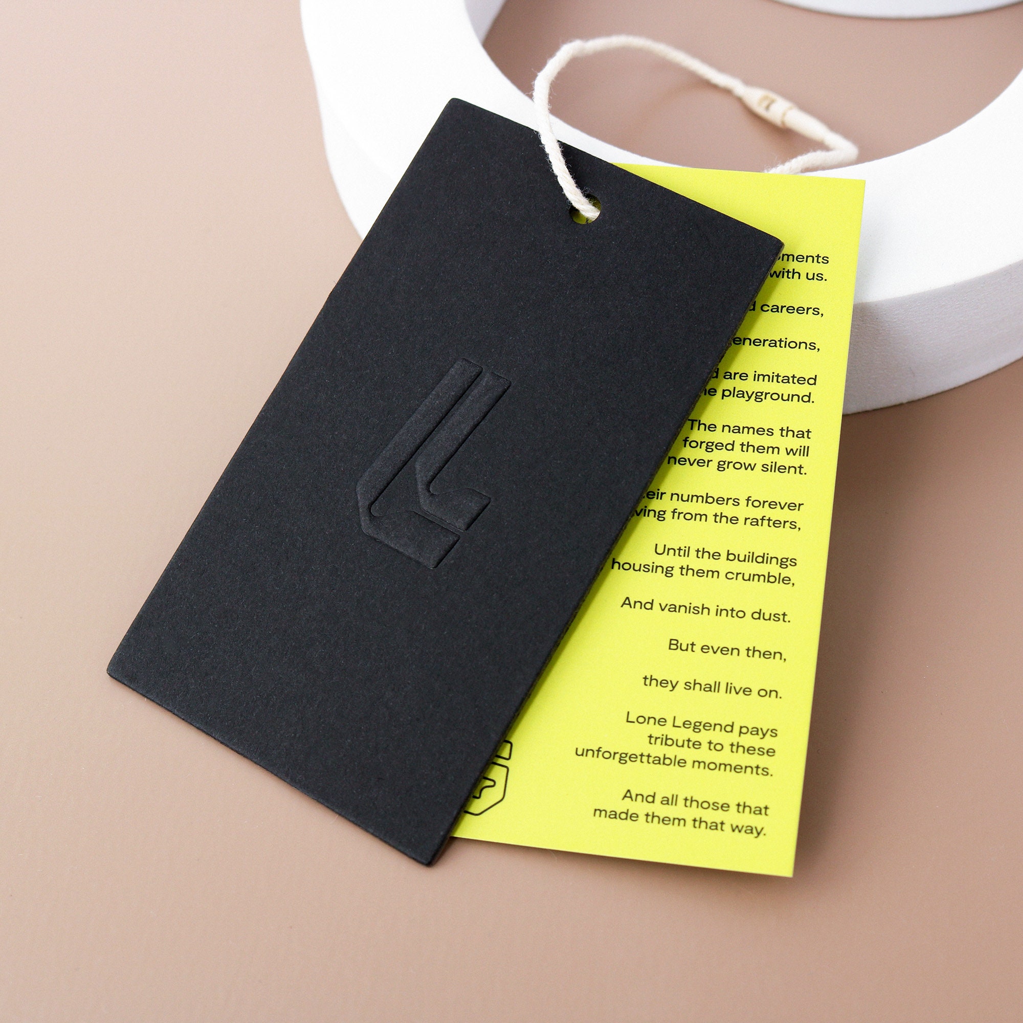 Custom Double Hang Tags 500 Sets Embossed Black Hang Tags Clothing Hang ...