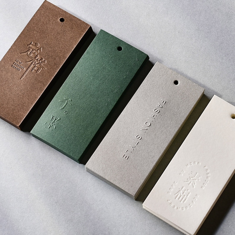 500 Custom Hang Tags Embossing Paper Hang Tags Swing Tags - Etsy