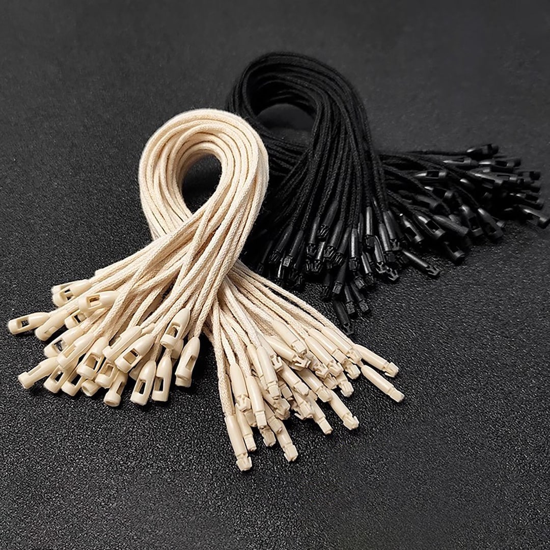 Cotton Strings 500 Pcs, White Cotton Strings, Beige Cotton Cords, Black ...